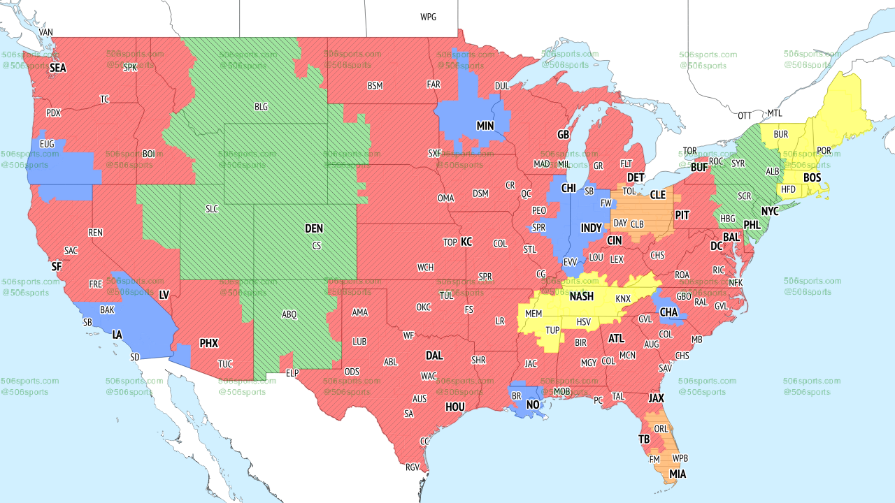 NFL Coverage Map Week 7: Complete TV Broadcast Schedule and Announcers ...