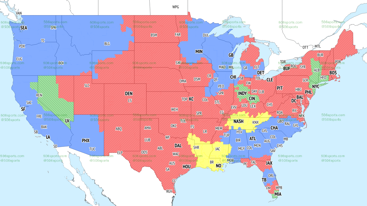 NFL Coverage Map Week 17: Latest TV Broadcast Schedule and Announcers ...