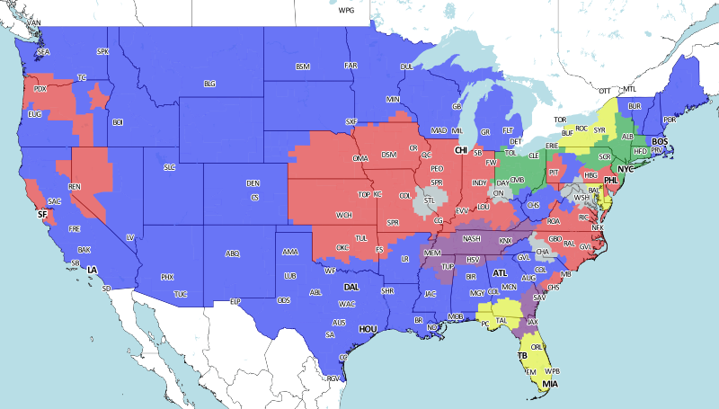 Coverage Map Week 16....WTF CBS!!!!!!!!!!!!!!!!!!!!!!! | thePhins.com